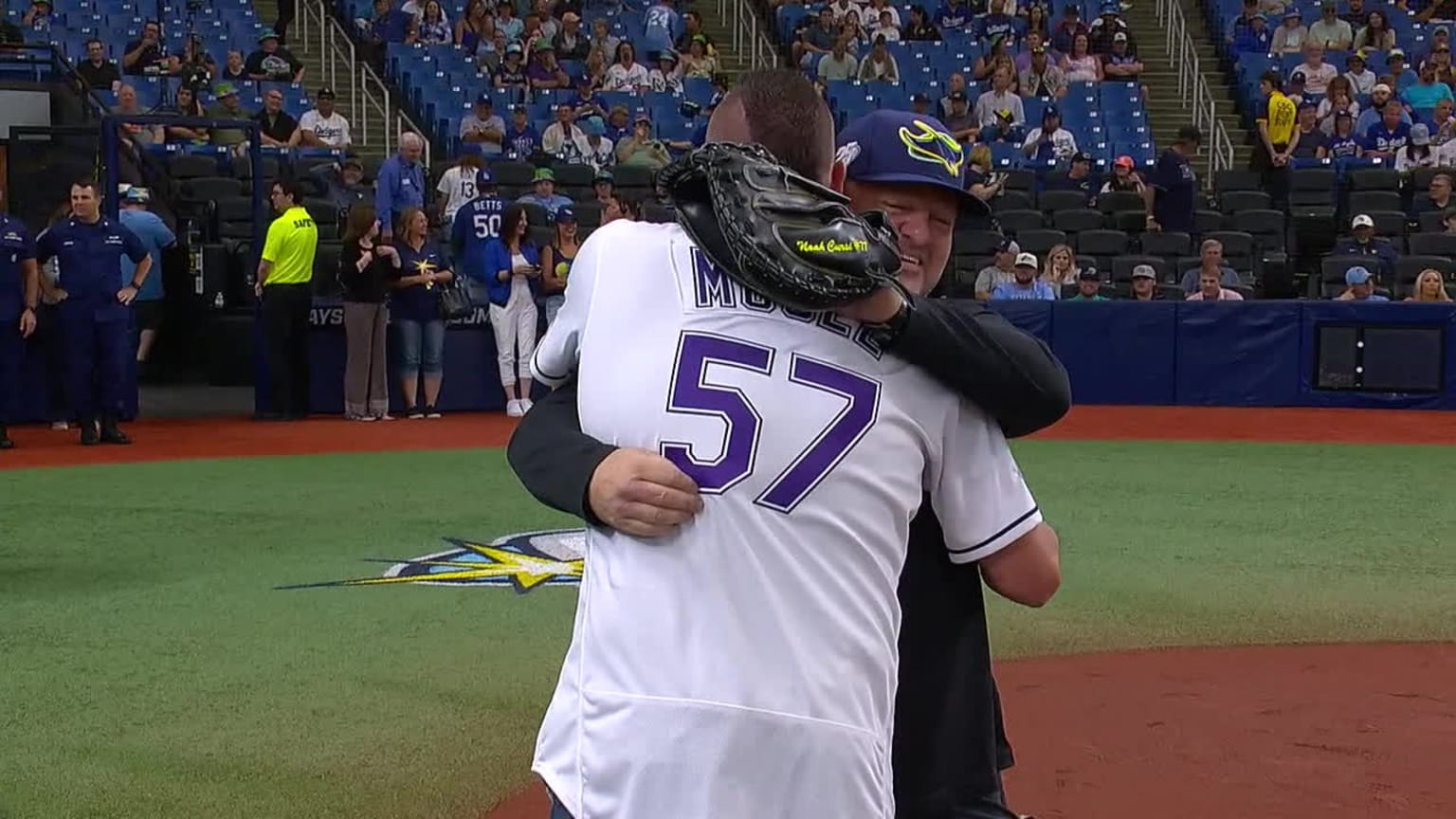 Jake McGee throws out the first pitch | 05/26/2023 | Tampa Bay Rays