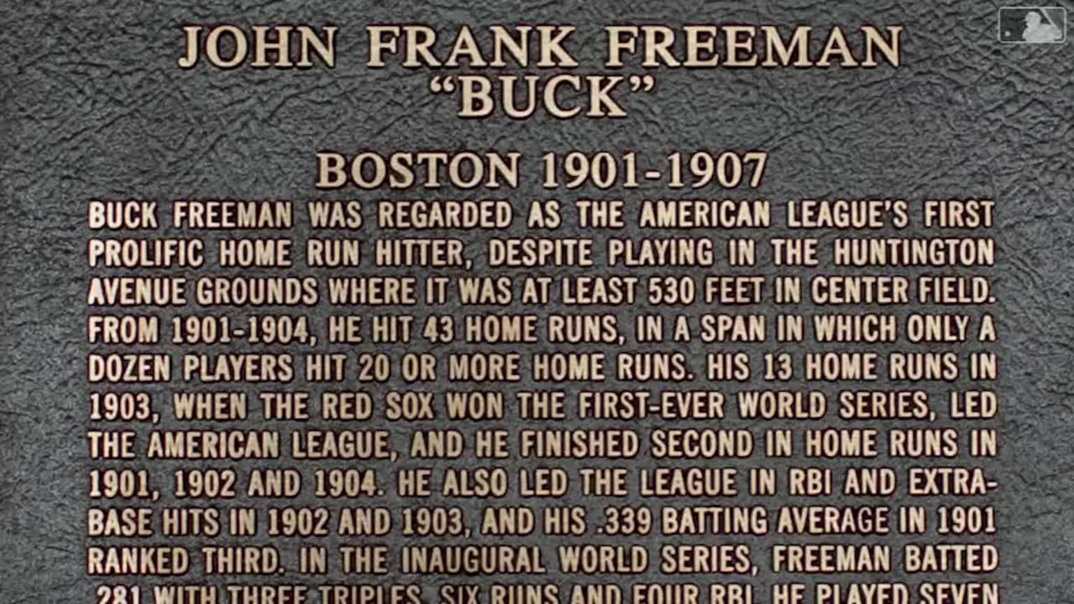 Buck Freeman - Red Sox Hall of Fame | 01/30/2026 | Boston Red Sox