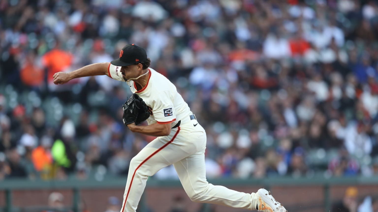 Jordan Hicks fans James Outman | 05/13/2024 | San Francisco Giants
