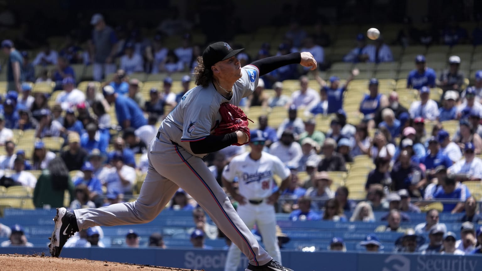 Ryan Weathers fans Shohei Ohtani in the 1st inning | 05/08/2024 | Miami ...