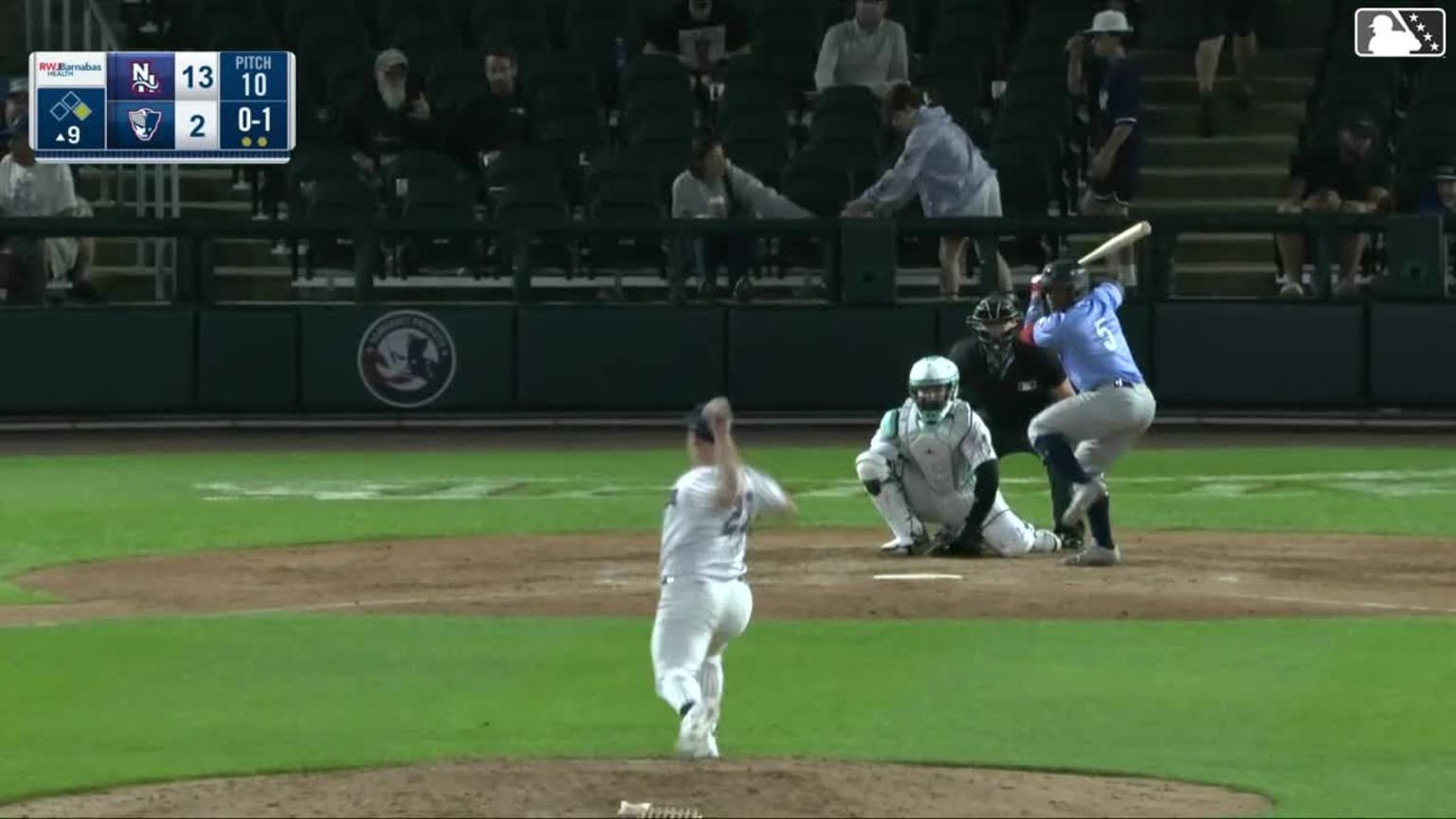 Adrian Pinto doubles (7) on a sharp line drive to center fielder ...