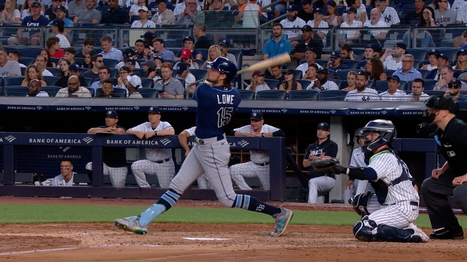 Josh Lowe drives a solo homer to center | 07/31/2023 | Tampa Bay Rays