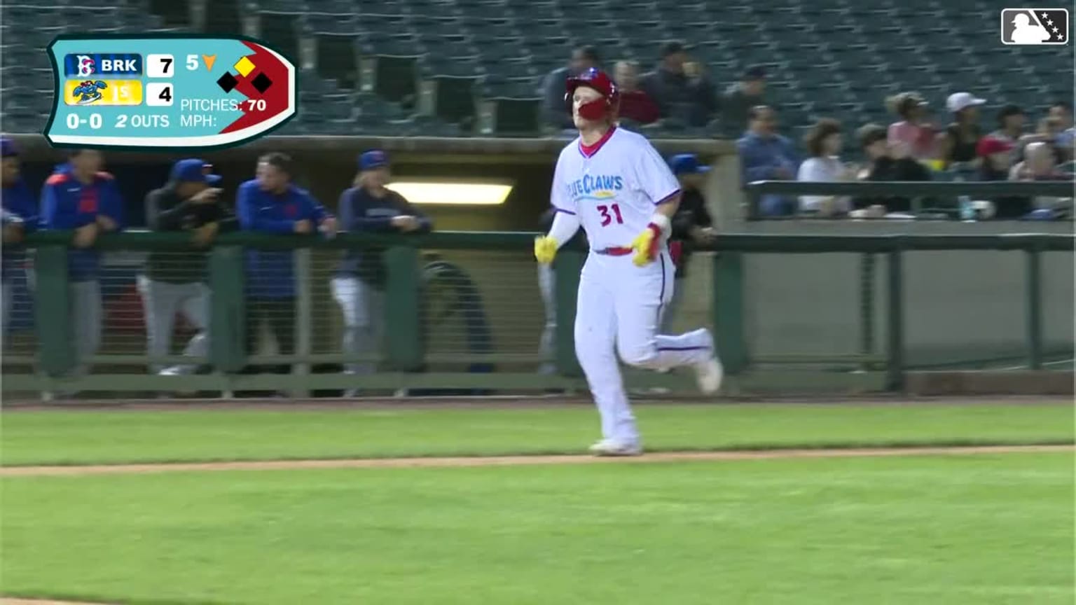 Luke Davis' first professional home run | 04/25/2025 | Philadelphia ...