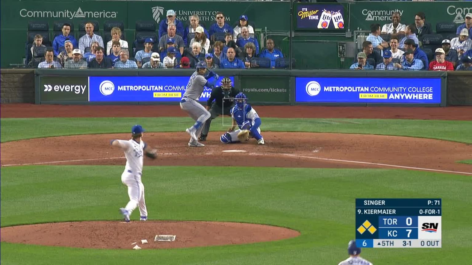 Brandon Belt scores on a ground-ball double play | 04/03/2023 | Toronto ...