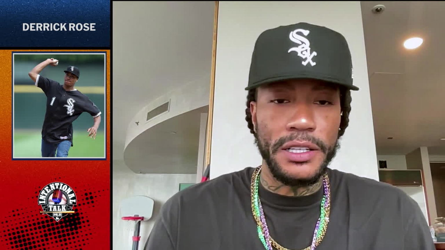 Derrick Rose on throwing first pitch on Opening Day | 03/27/2025 | New ...