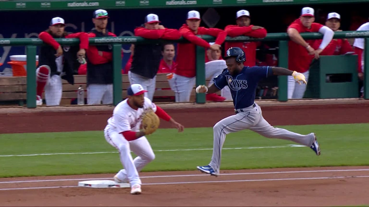 Randy Arozarena's infield single | 04/03/2023 | Tampa Bay Rays