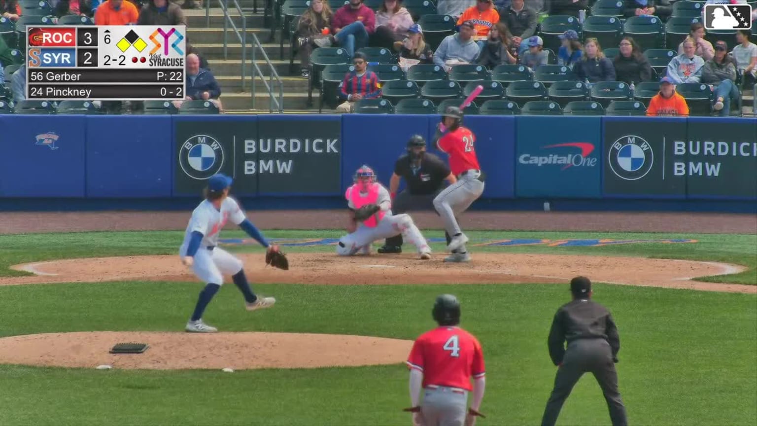 Joey Gerber In play, run(s) to Andrew Pinckney | 05/10/2026 | MLB.com