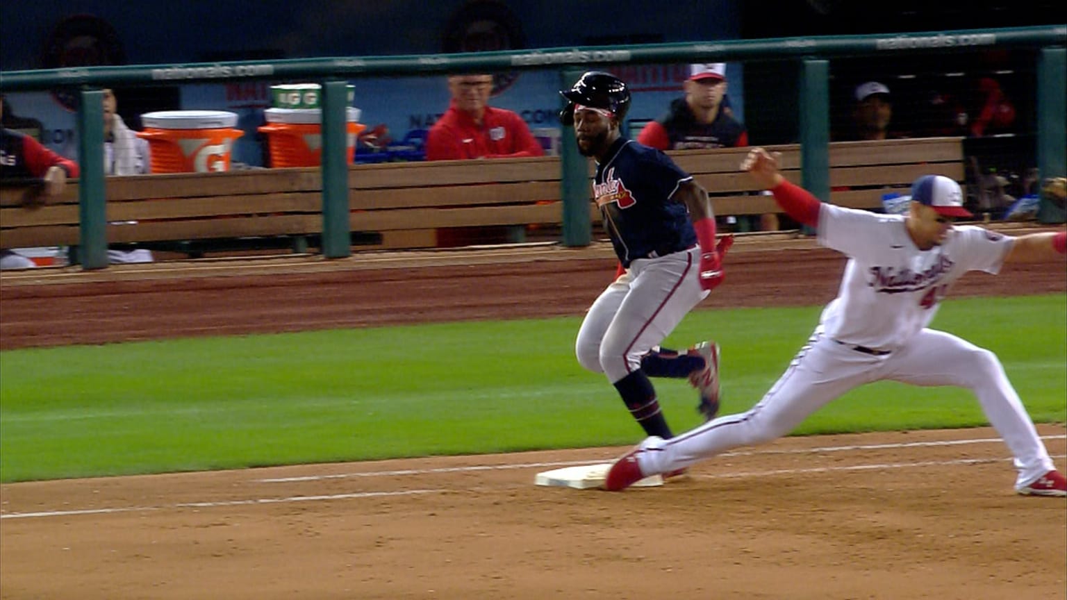 Michael Harris II is safe at first base after review | 09/27/2022 ...