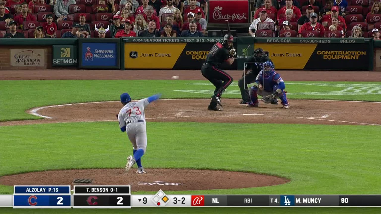 Fairchild reaches third after steal, error in the 9th | 09/01/2023 | Cincinnati Reds