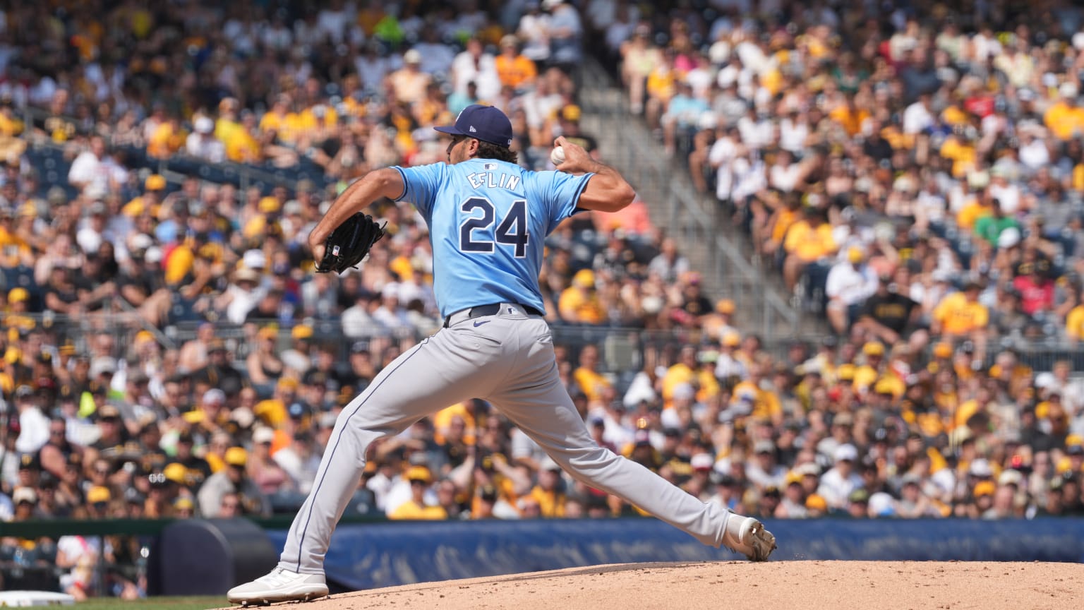 Zach Eflin strikes out Bryan Reynolds | 06/22/2024 | Tampa Bay Rays