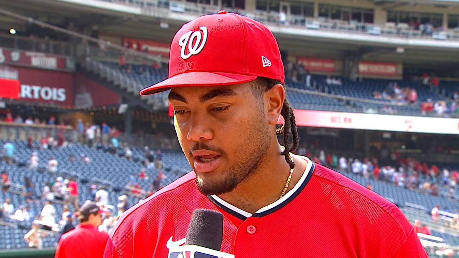 James Wood discusses his leadoff homer and win | 06/14/2026 | MLB.com