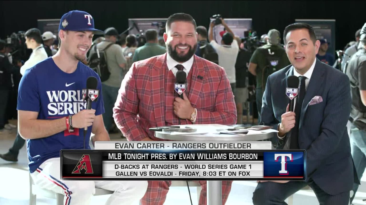 Evan Carter joins MLB Tonight to talk World Series | 10/26/2023 | Texas ...