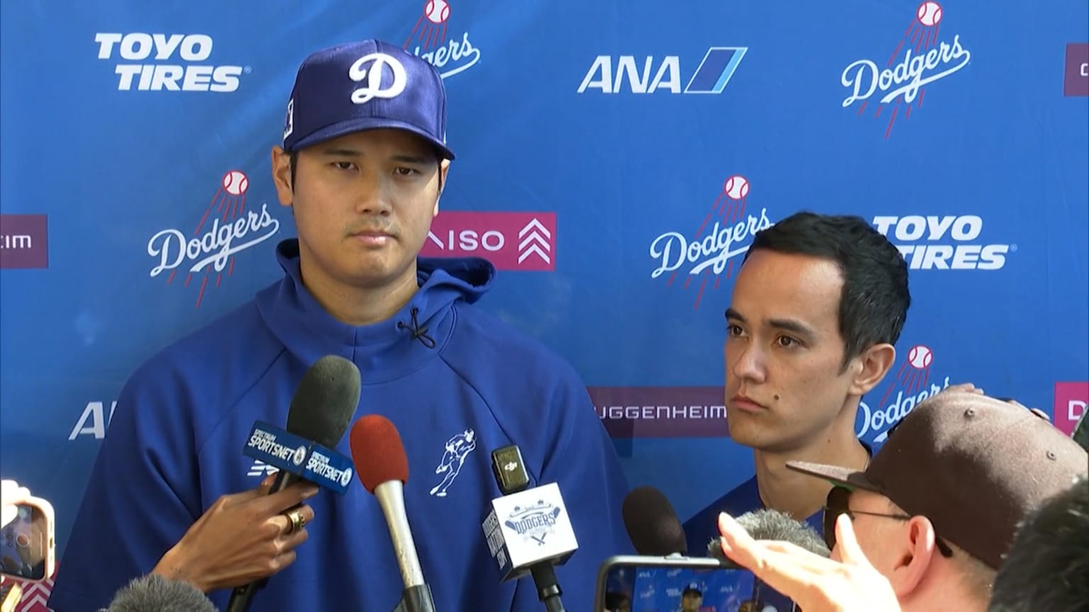 Shohei Ohtani talks bullpen session | 02/21/2025 | Los Angeles Dodgers