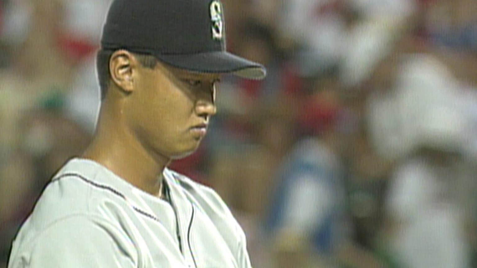 Mac Suzuki's first big league strikeout | 07/07/1996 | Seattle Mariners