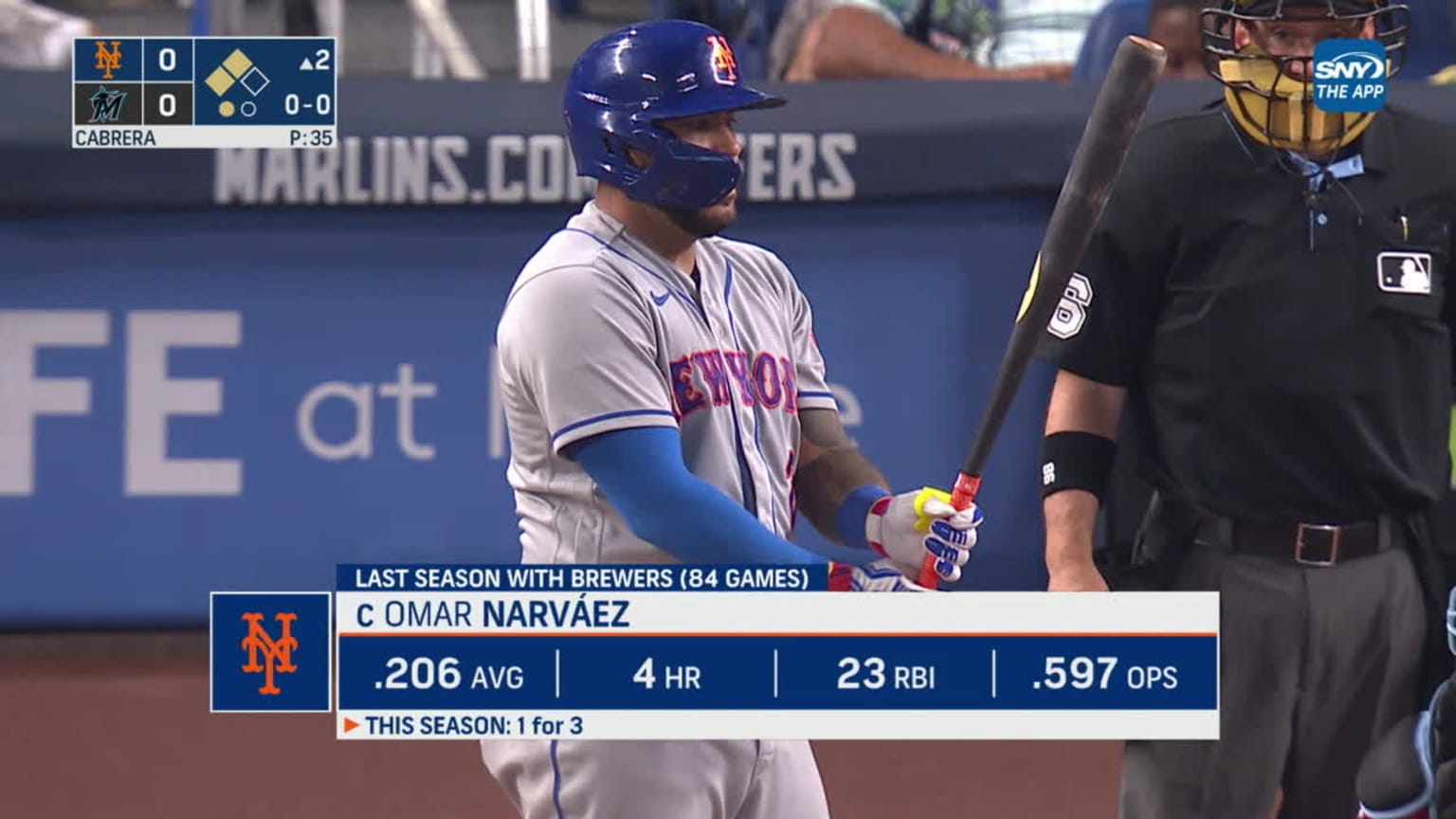 Omar Narváez opens the scoring with a sac fly | 04/01/2023 | New York Mets