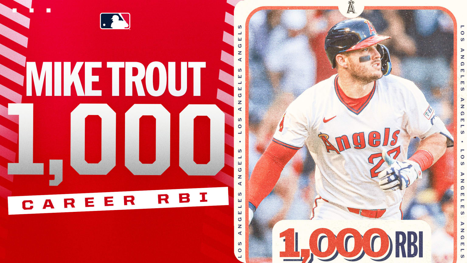 Mike Trout homers for 1,000th career RBI (19) | 07/27/2025 | Los ...