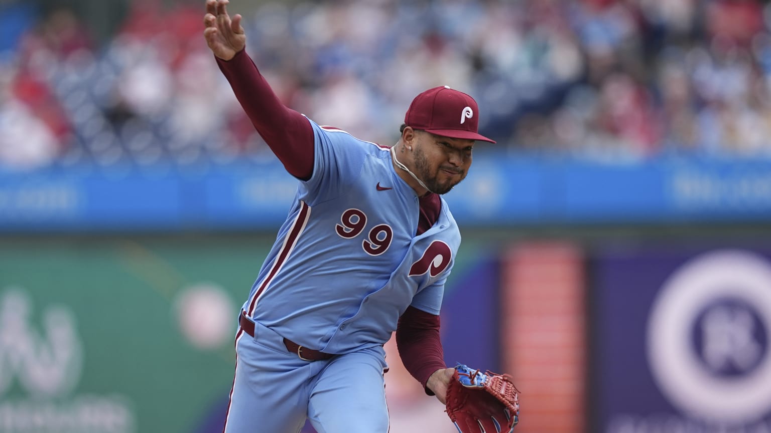 Taijuan Walker fans Michael Toglia | 04/03/2025 | Philadelphia Phillies