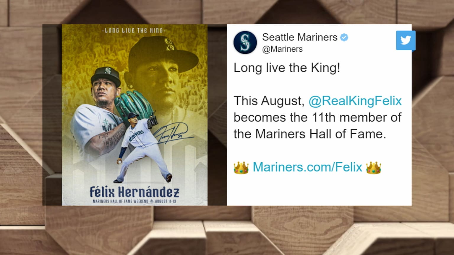 King Felix to be inducted into Mariners Hall of Fame | 01/11/2023 ...