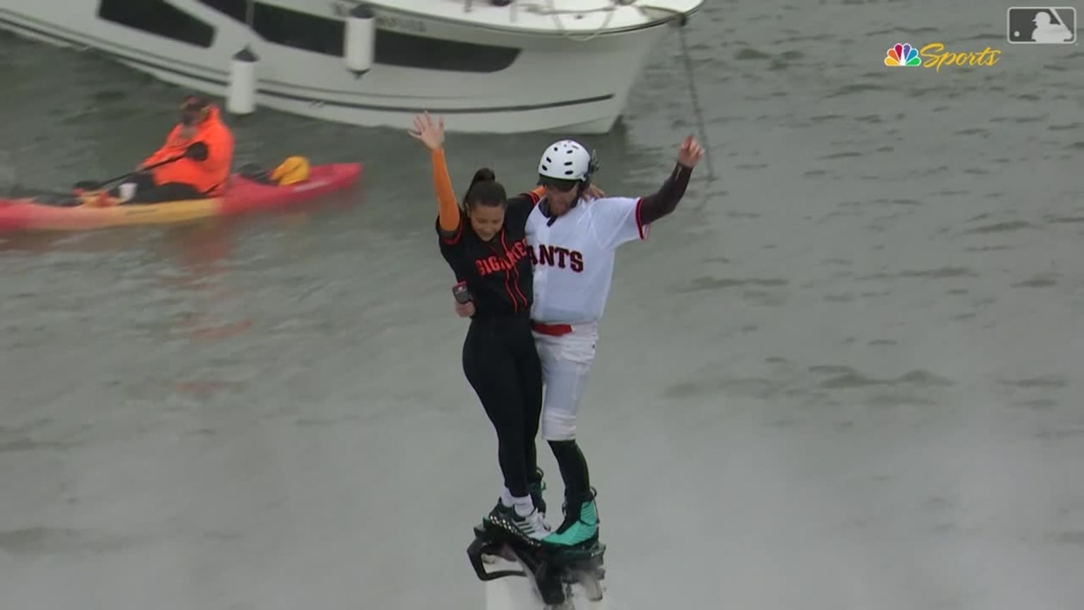 Impressive flyboarding show at Oracle Park | 04/07/2023 | San Francisco ...