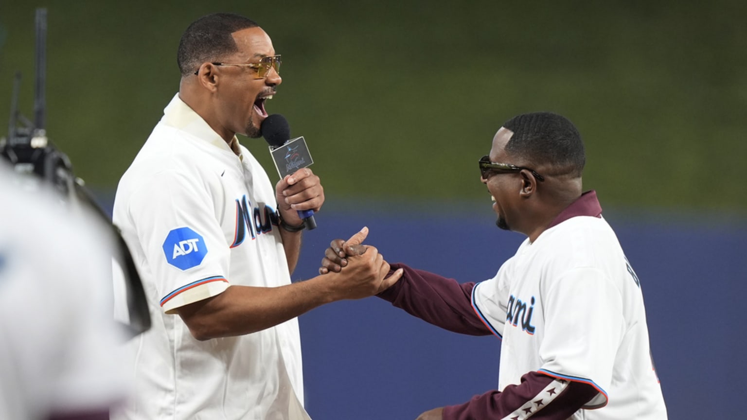 Martin Lawrence and Will Smith throw first pitch | 06/05/2024 | Miami ...