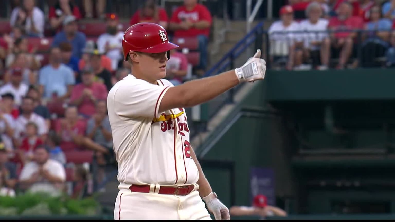 Luken Baker doubles to left field for RBI in the 1st | 09/30/2023 | St ...