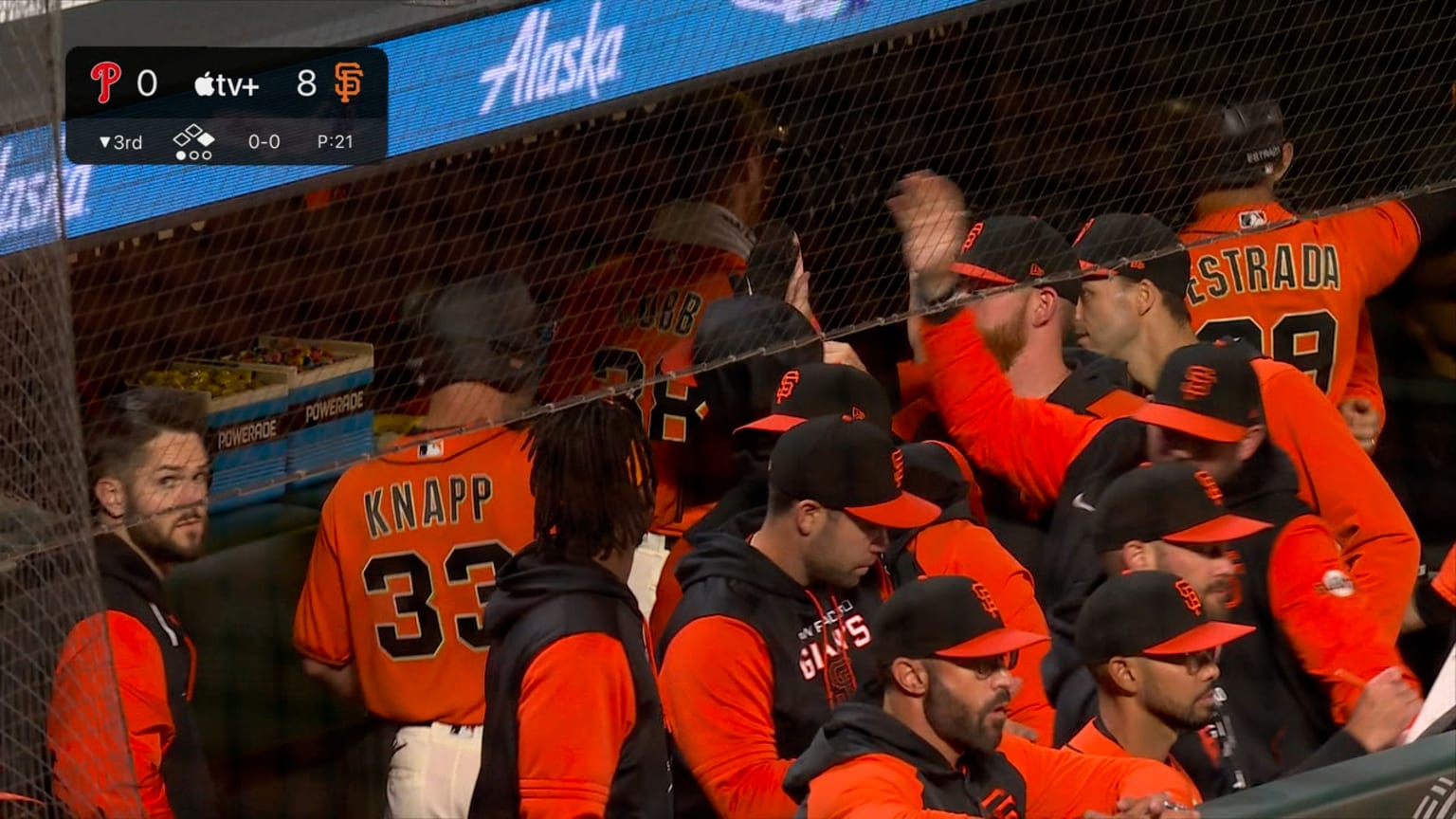 Andrew Knapp lifts a sacrifice fly to center field | 09/02/2022 | San ...