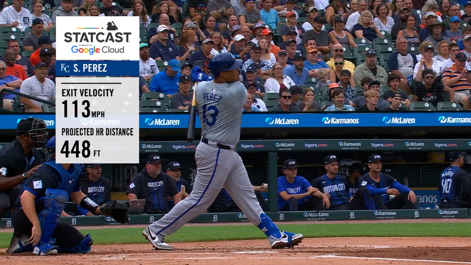 Salvador Perez hammers a 448-foot homer | 08/02/2024 | Kansas City Royals