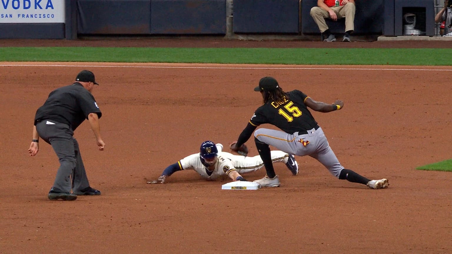 Garrett Mitchell's stolen base stands after review | 08/29/2022 ...