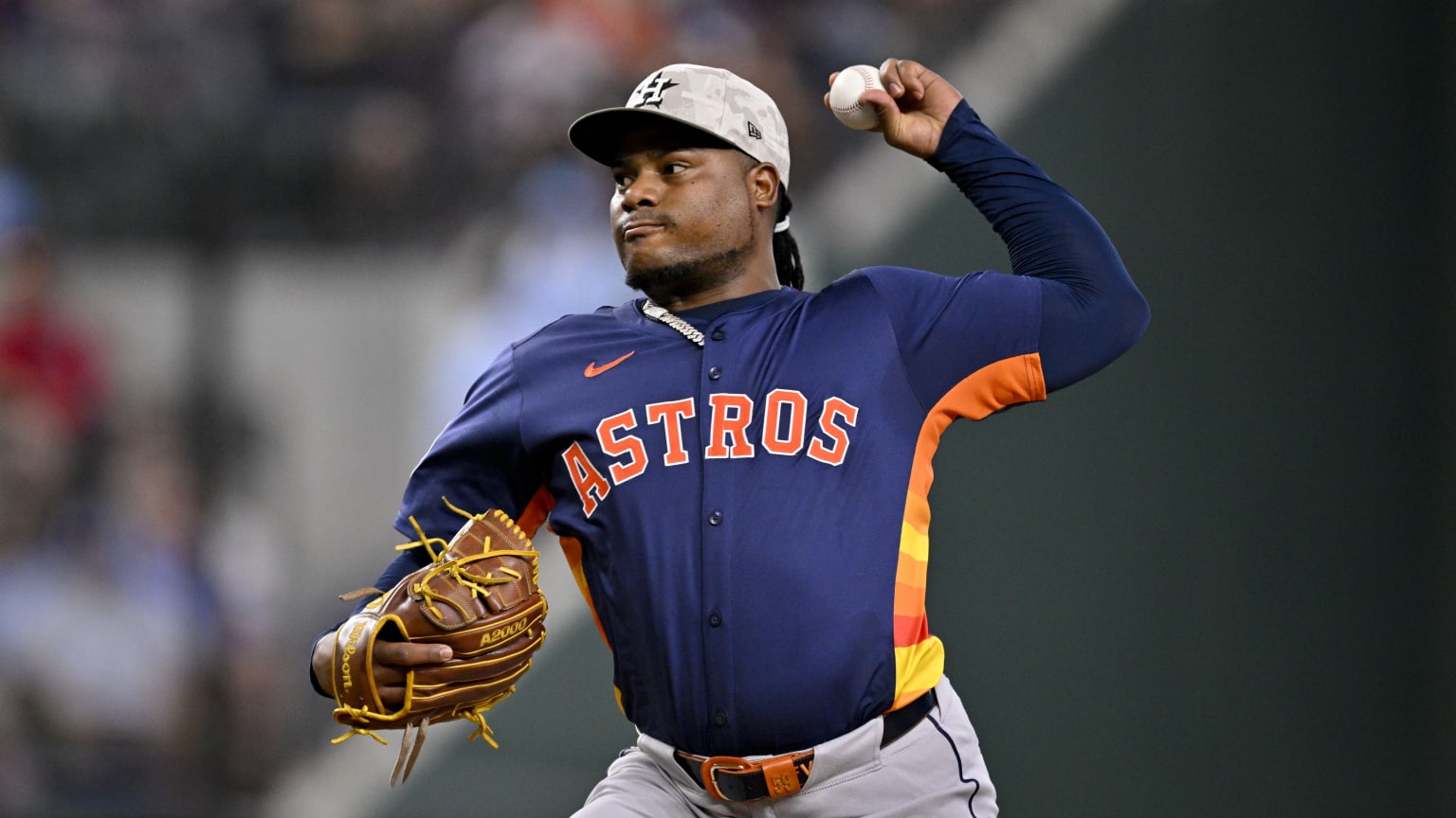 Framber Valdez strikes out Adolis García | 05/18/2025 | Houston Astros