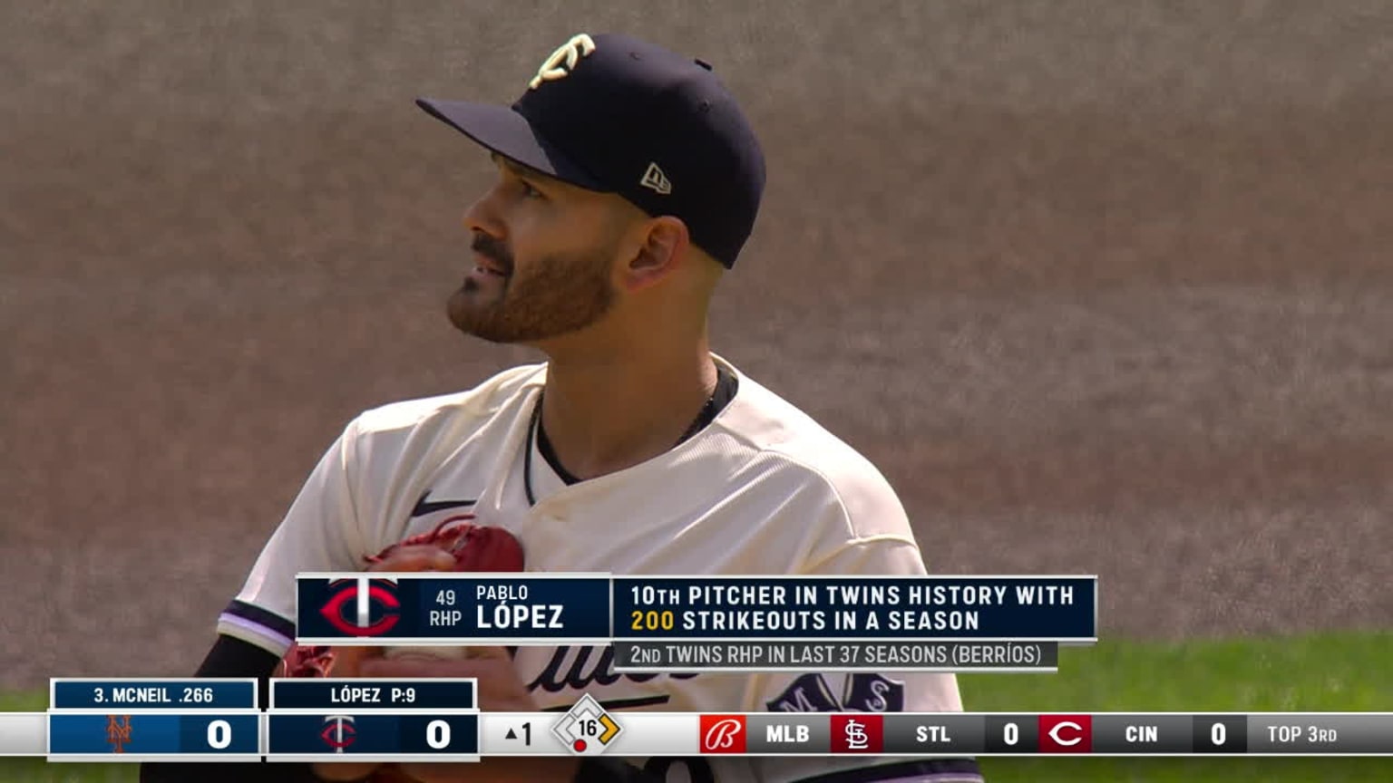 Pablo López collects his 200th K of the season | 09/10/2023 | MLB.com