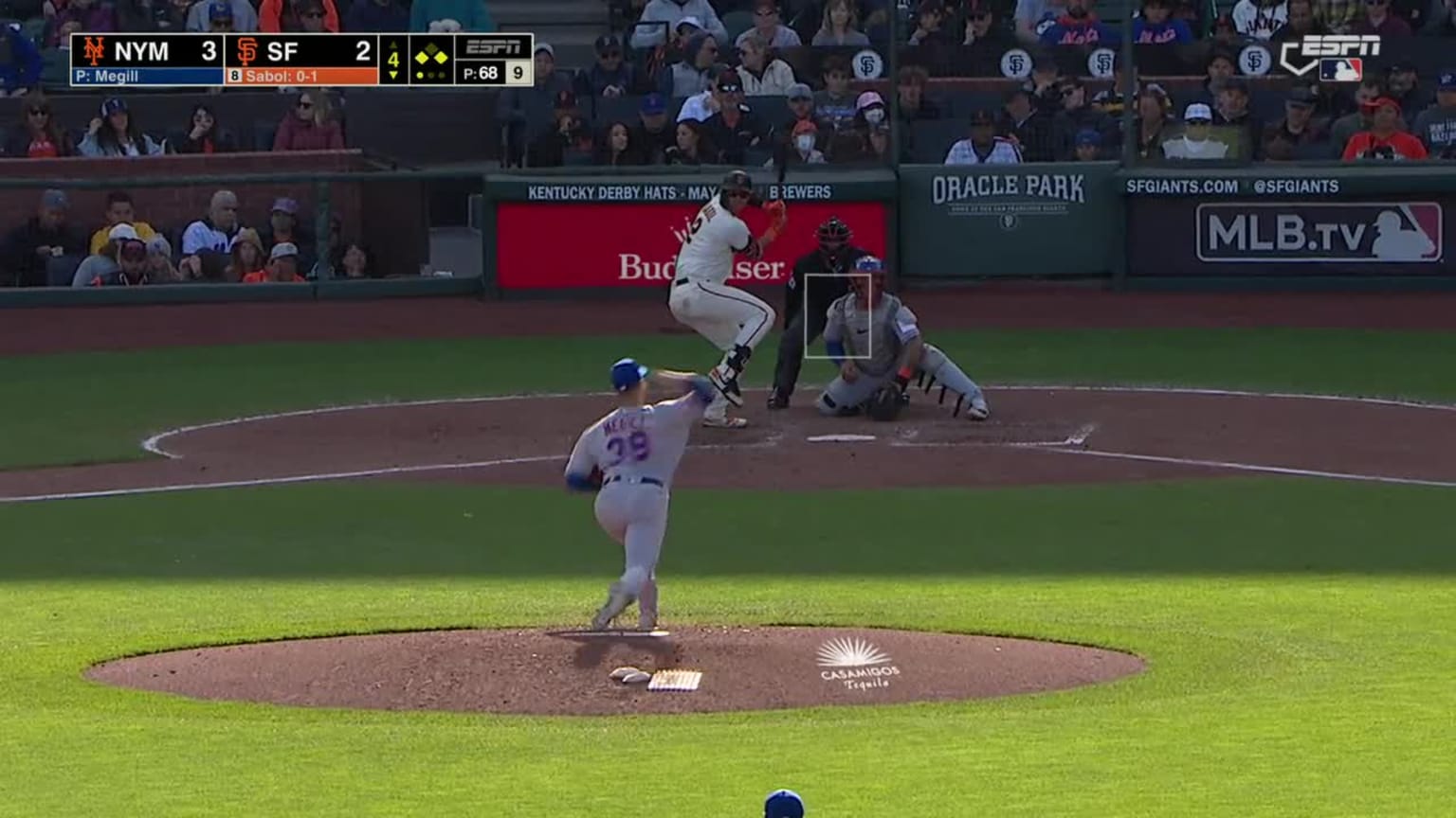 Blake Sabol ties it up 3-3 with an RBI single | 04/23/2023 | San ...