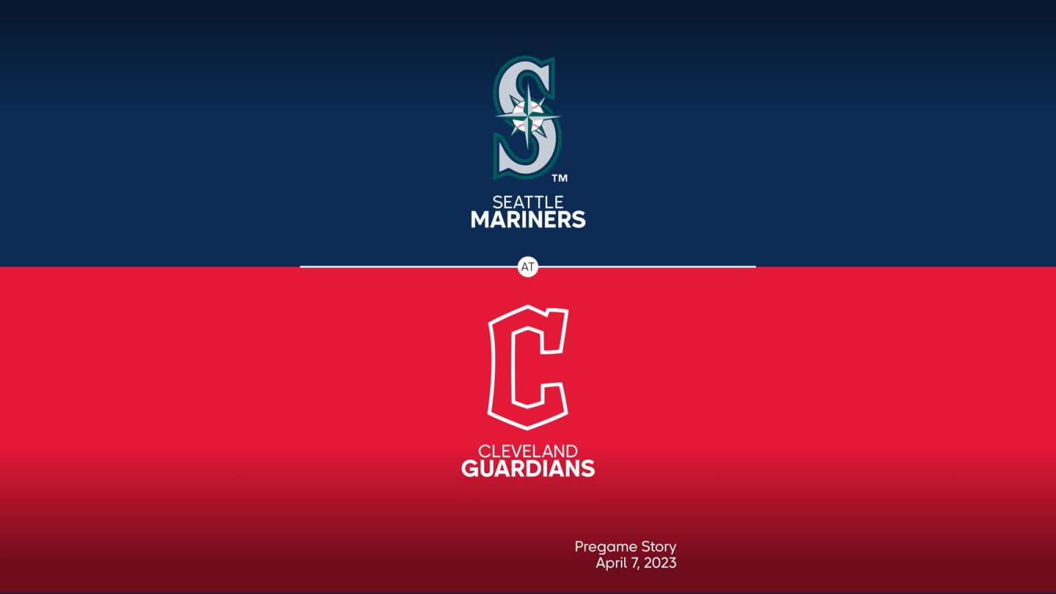 Mariners at Guardians - April 7, 2023: Title Slate | 04/05/2023 | MLB.com
