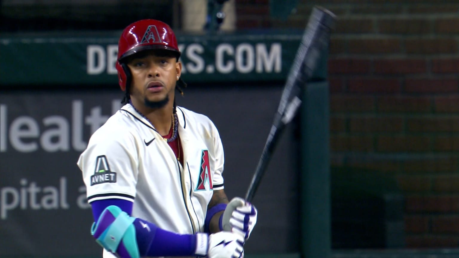 Ketel Marte lofts a sacrifice fly to left field | 04/01/2024 | Arizona ...