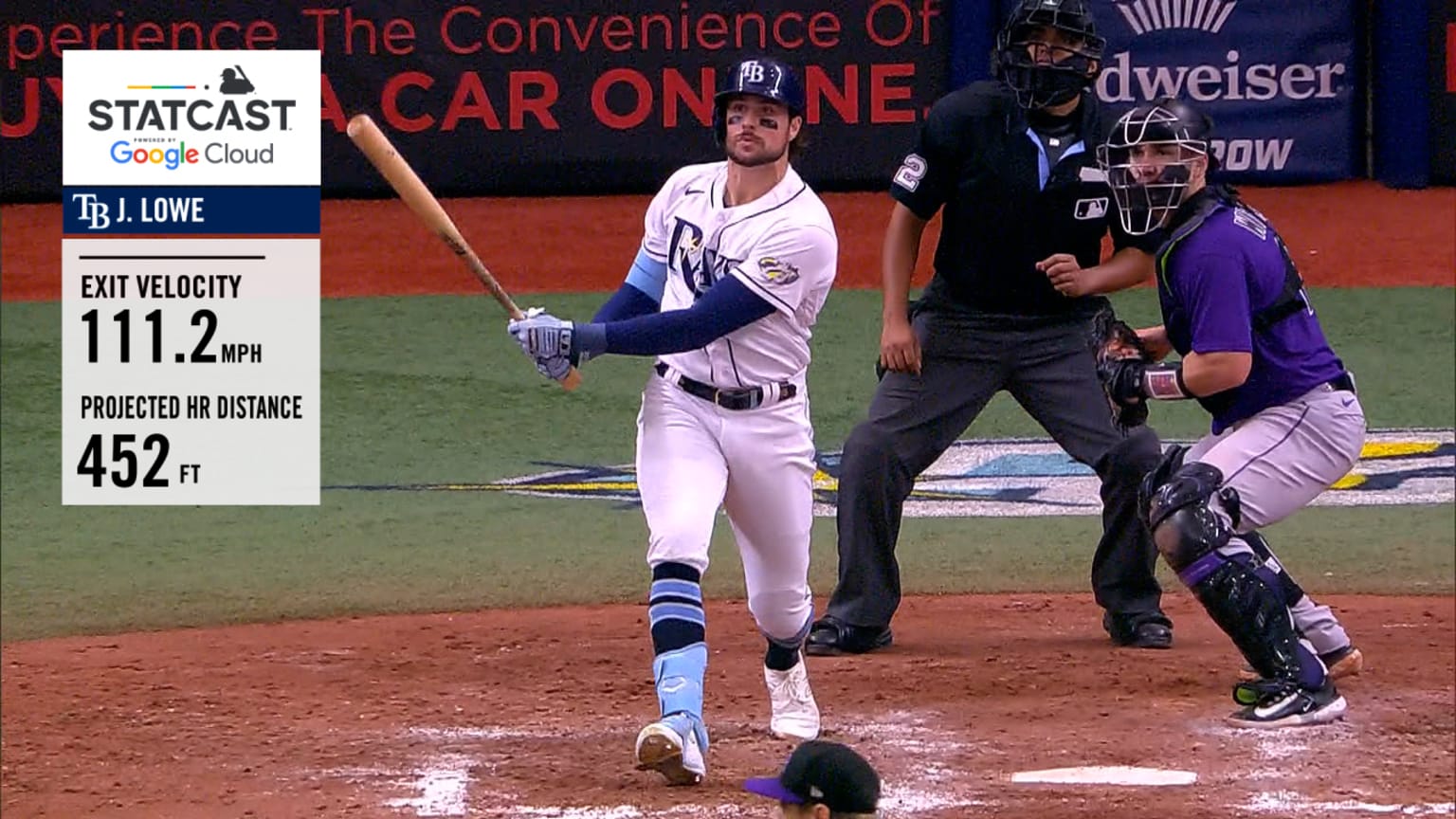 Josh Lowe crushes a go-ahead 452-foot home run | 08/24/2023 | Tampa Bay ...