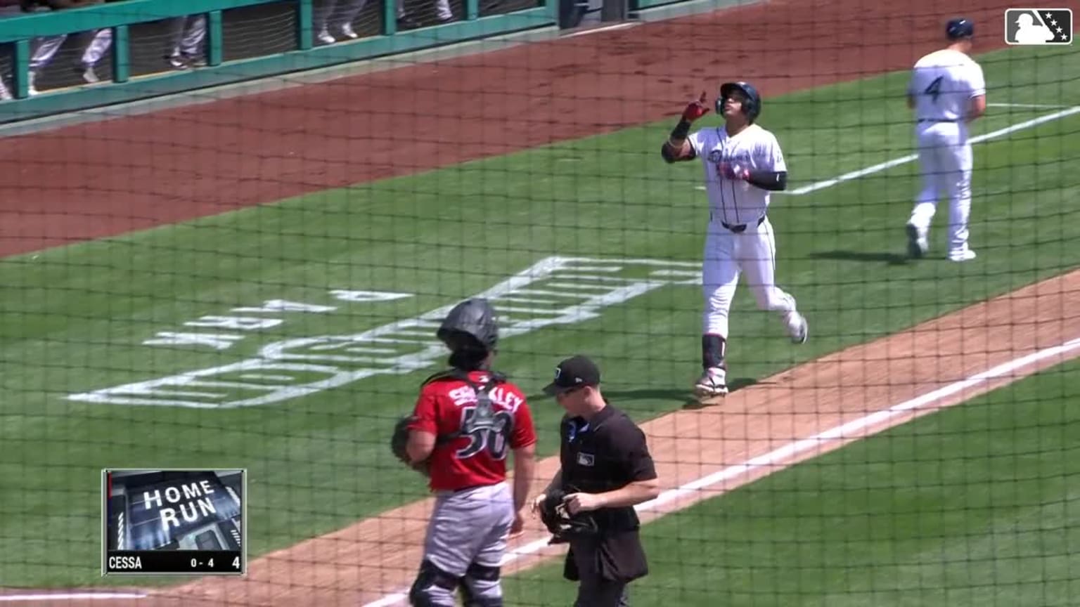 Juan Brito's solo homer | 08/25/2024 | Cleveland Guardians