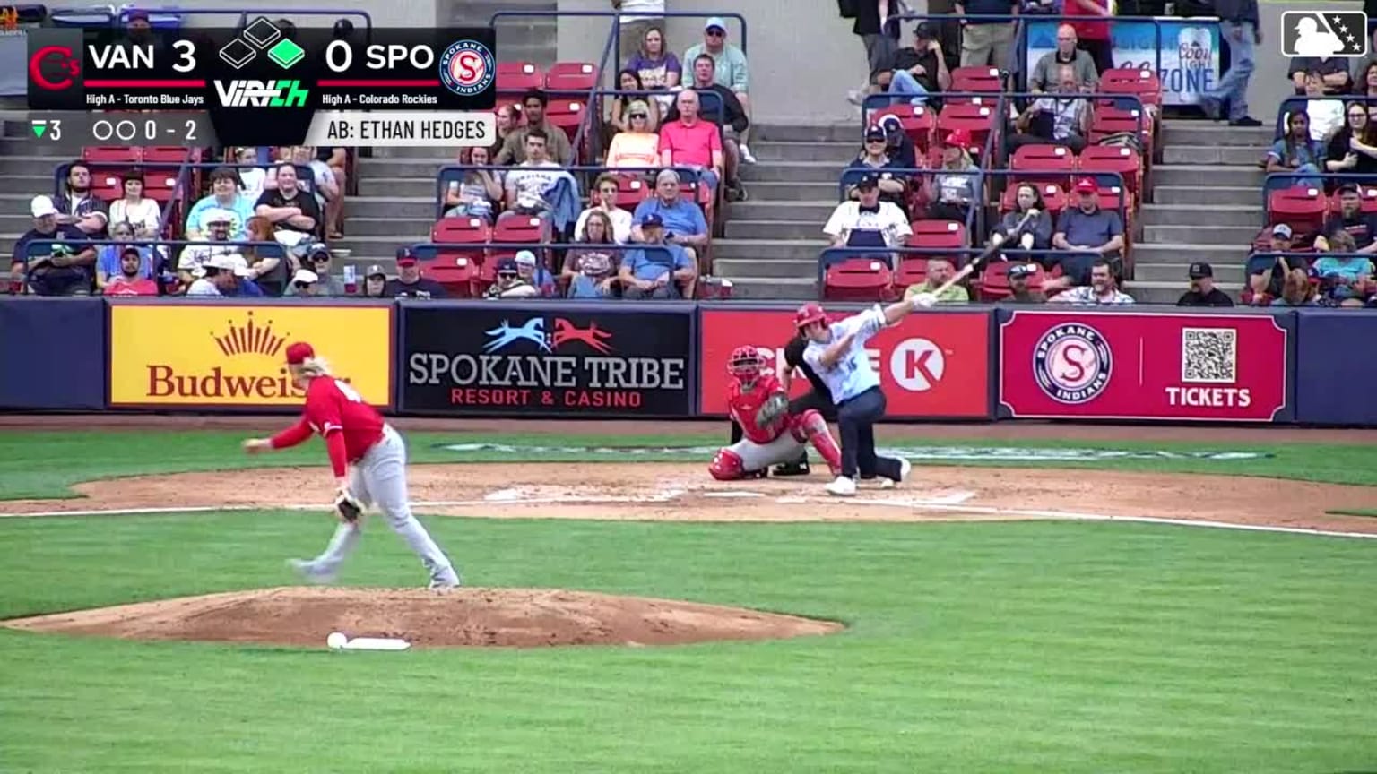 Ethan Hedges' first professional hit | 08/16/2025 | MLB.com