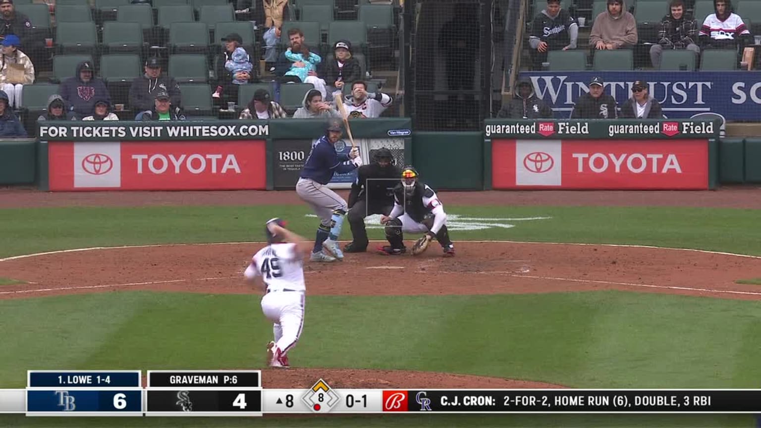Margot scores from second on an outfield error | 04/30/2023 | Tampa Bay ...