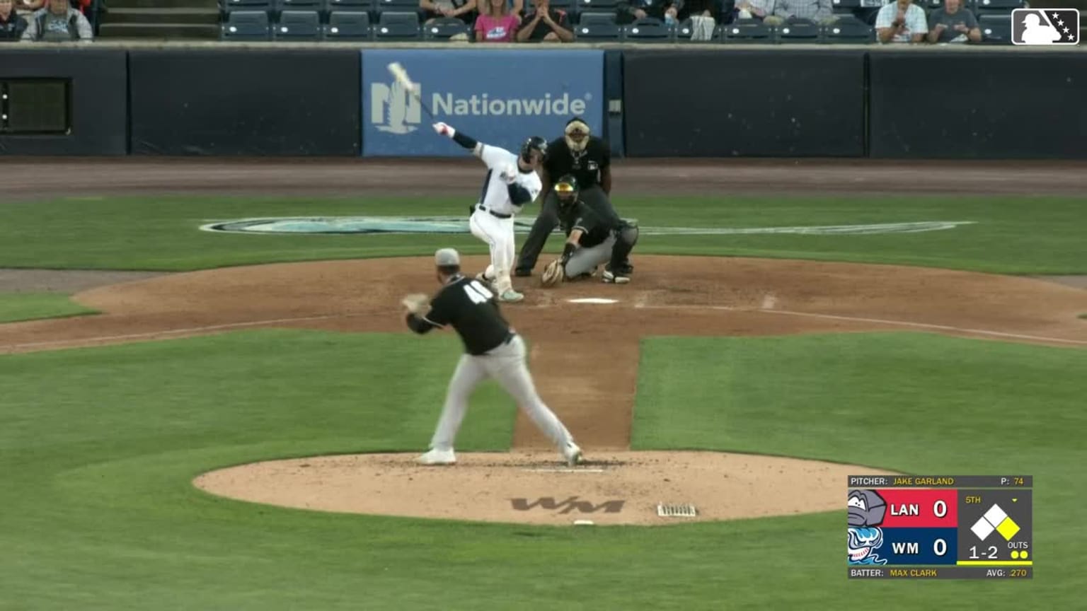 Jake Garland strikes out Max Clark | 09/05/2024 | Athletics