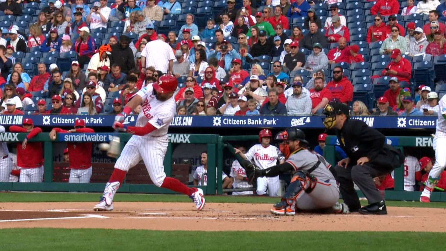 Data Viz: Kyle Schwarber's home run | 04/30/2026 | Philadelphia Phillies