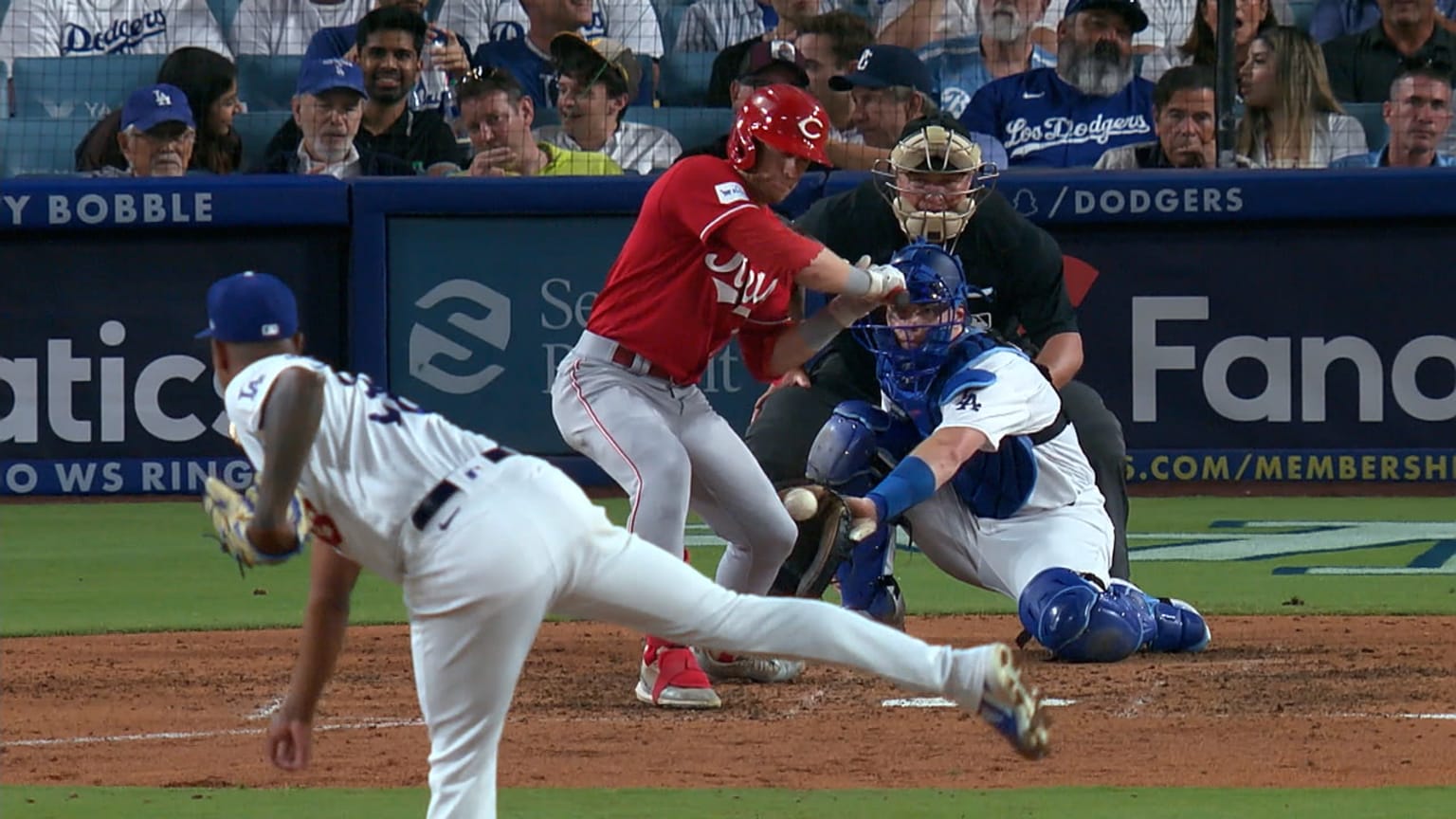 TJ Friedl forces in Nick Senzel with a hit by pitch | 07/28/2023 ...