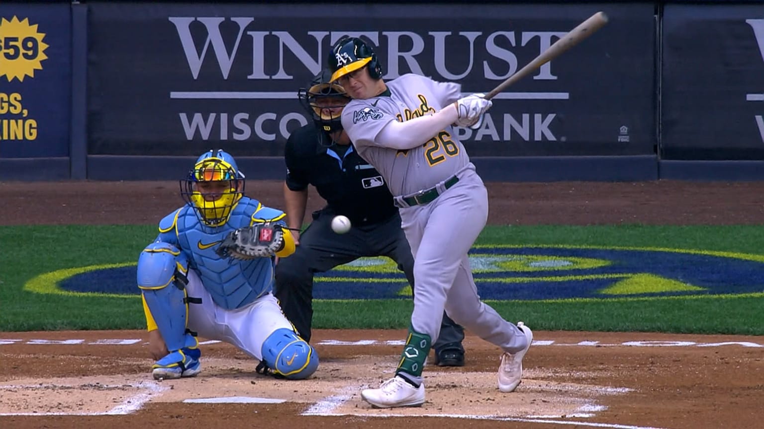 Jonah Bride slaps an RBI single to left field | 06/09/2023 | Athletics