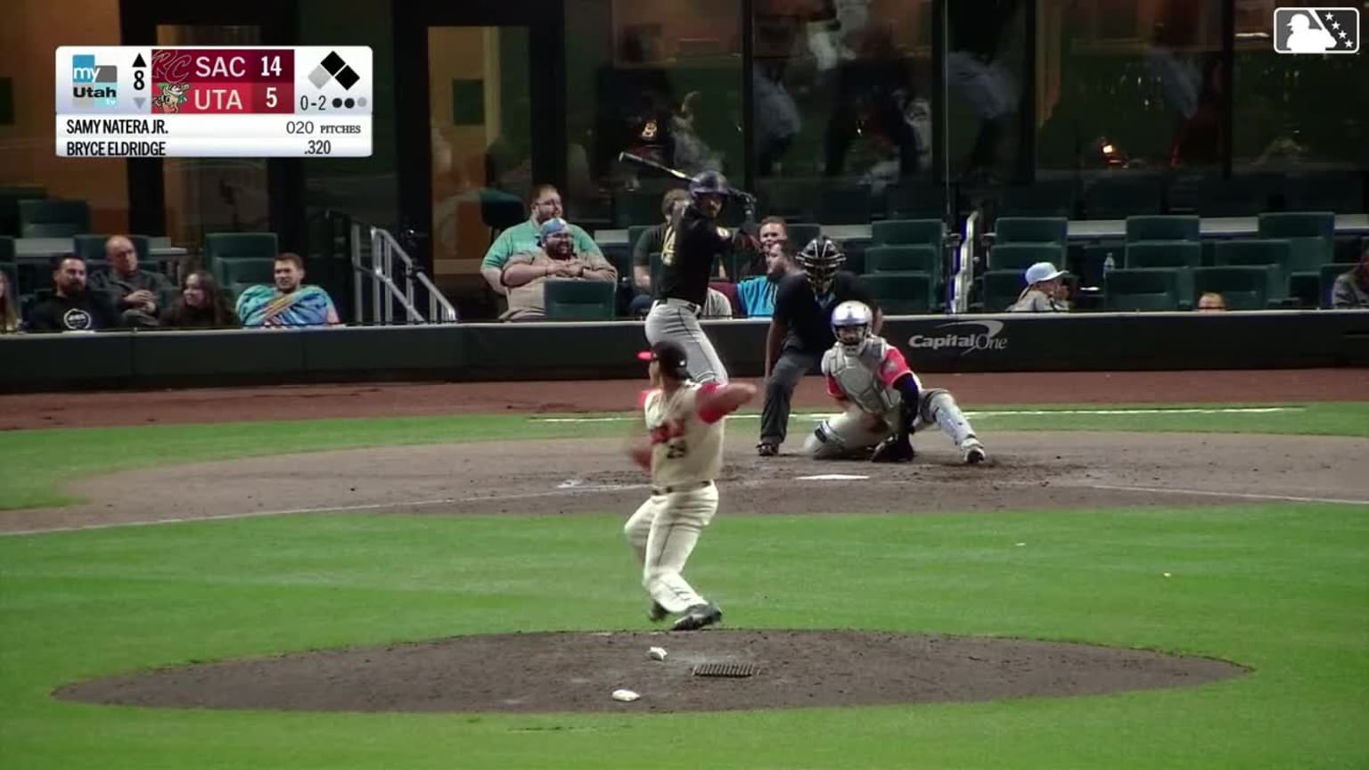Bryce Eldridge homers (5) on a fly ball to right center field. Thomas ...