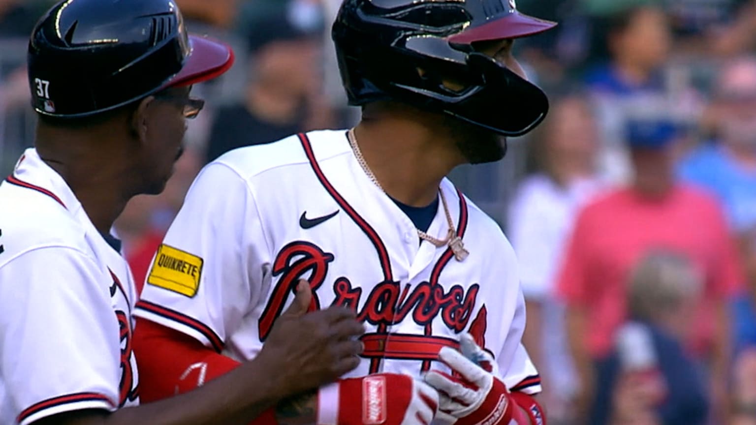 Rosario singles to right, d'Arnaud scores on an error | 06/08/2023 ...