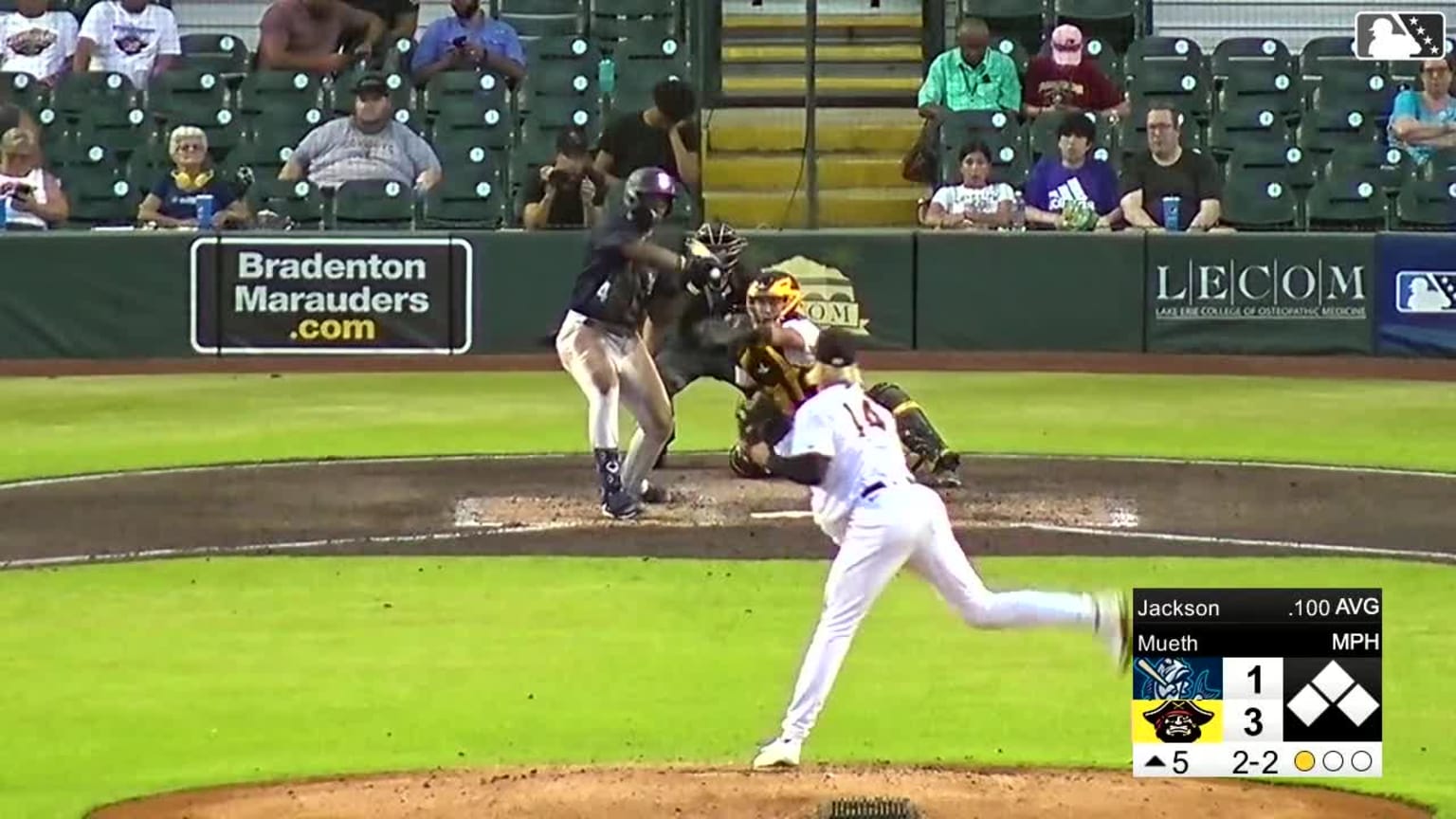 Zander Mueth's third strikeout | 08/28/2024 | Pittsburgh Pirates