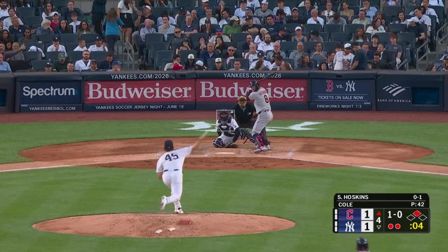 Rhys Hoskins homers (6) on a fly ball to left field. José Ramírez ...