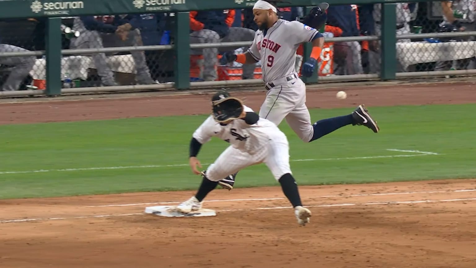 Corey Julks safe at first base stands in the 7th | 05/13/2023 ...