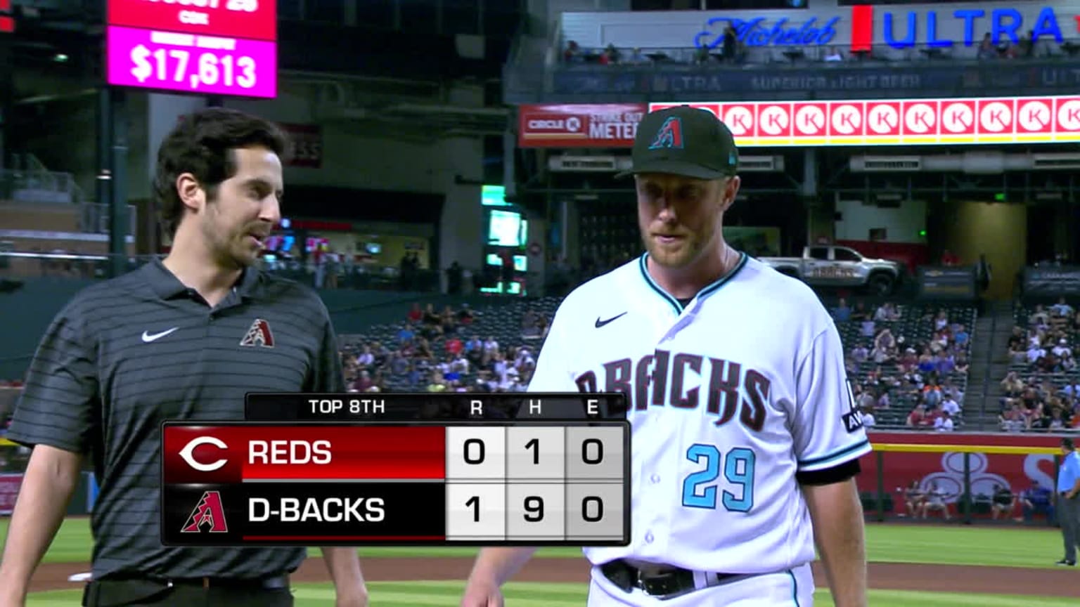 Merrill Kelly leaves the game with a hamstring cramp | 08/24/2023 ...