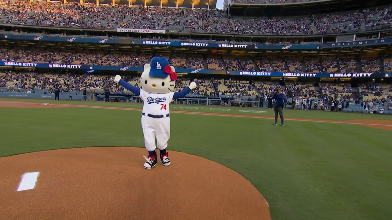 Hello Kitty throws out the first pitch! | 04/14/2025 | MLB.com