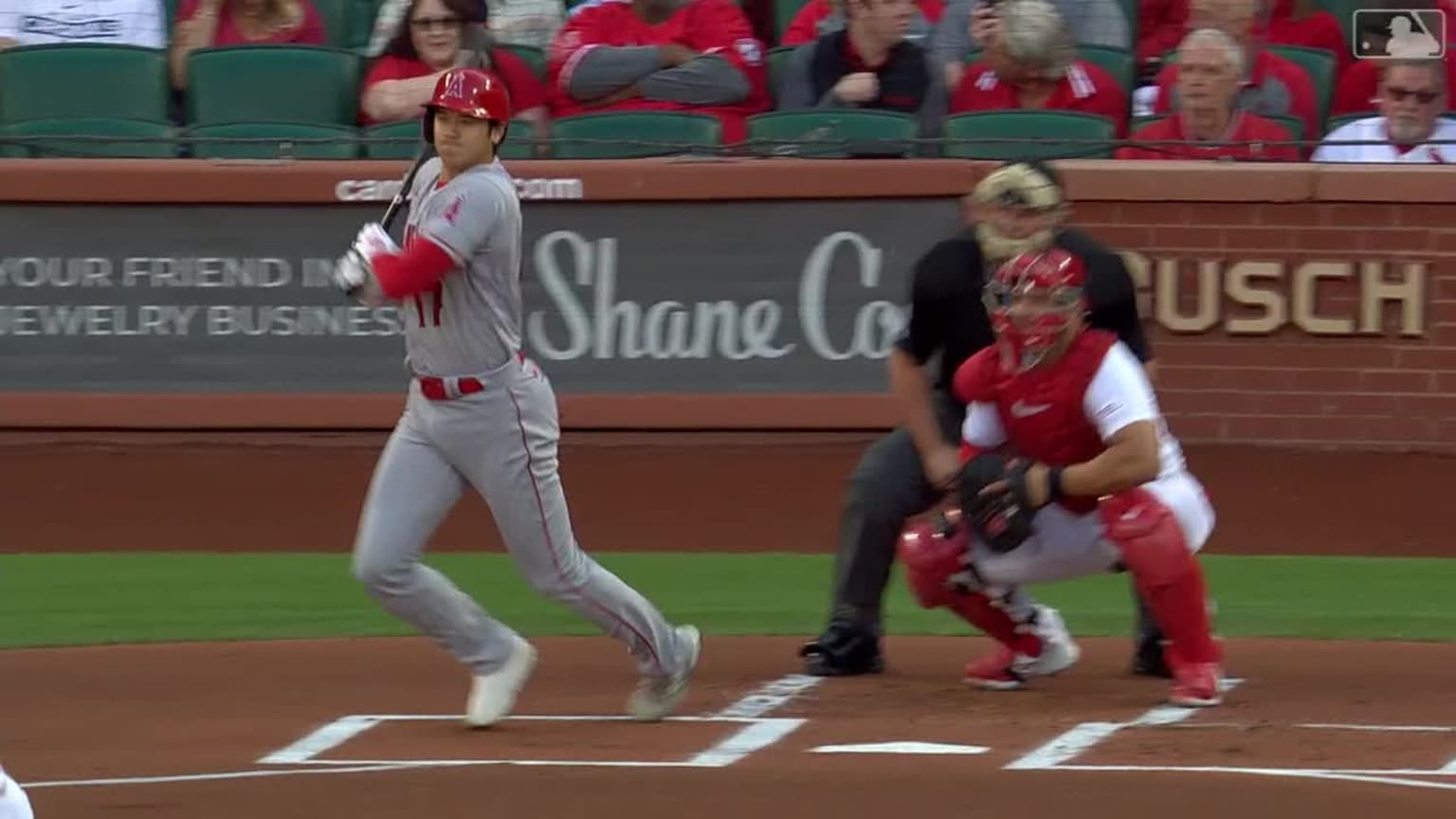 Shohei Ohtani hits a ground ball single to right | 05/03/2023 | Los ...