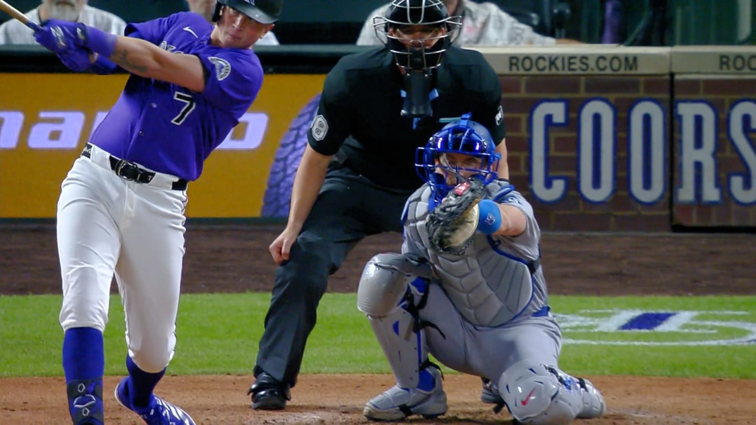 Data Viz: TJ Rumfield's 440-foot home run | 04/20/2026 | Colorado Rockies